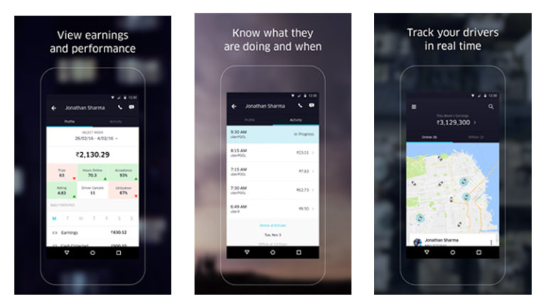 Uber launches app for its fleet-partners