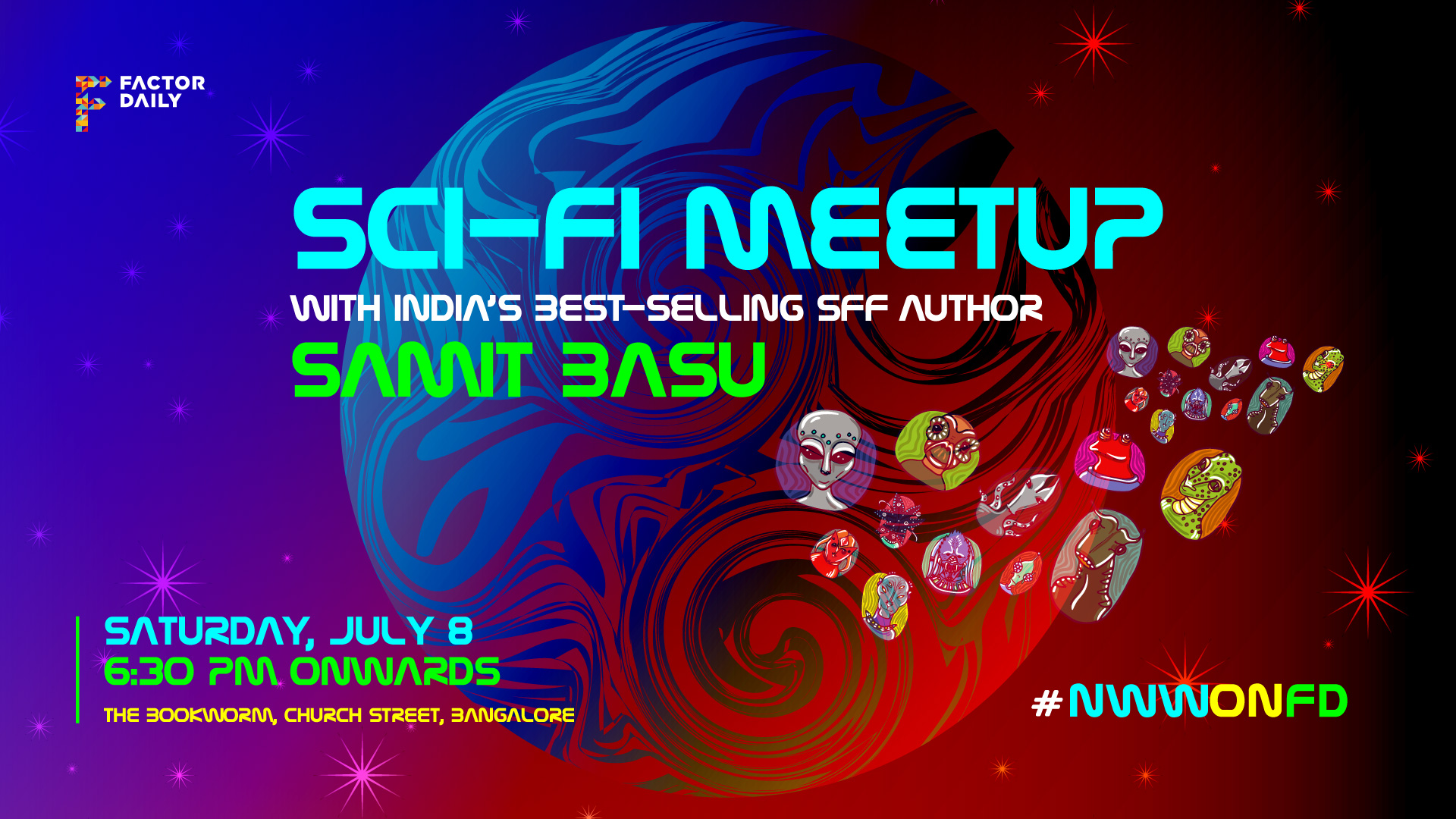 New Worlds Weekly Meetup with SFF author Samit Basu | FactorDaily